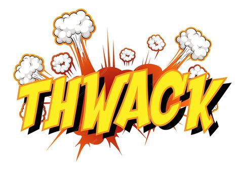 Free Vector Comic Speech Bubble With Thwack Text