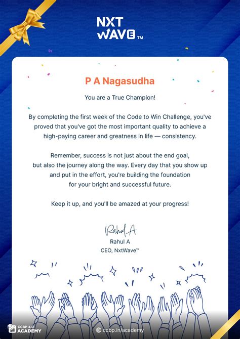 P A Nagasudha On Linkedin Nxtwave Nxtwaveccbp Nxtwaveacademy