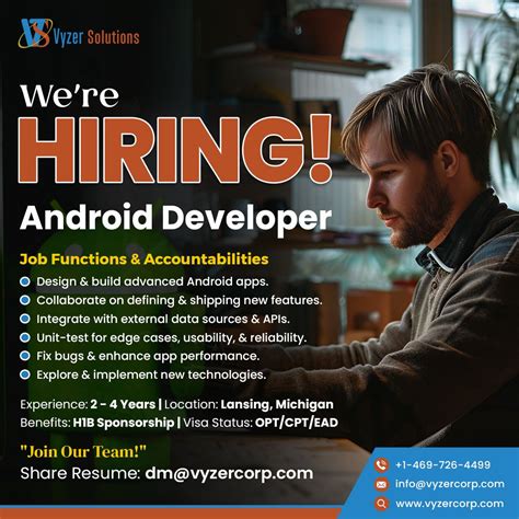 Vyzer Solutions On Linkedin Techjobs Androiddev Hiringnow Careeropportunity Jobsearch