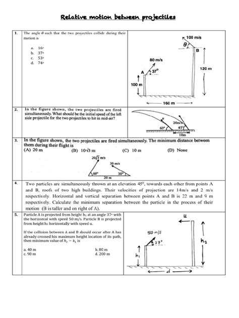 3 Relative Motion Between Poectiles Pdf