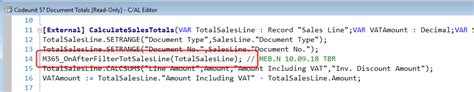 Event Request Codeunit Document Totals Issue Microsoft Al Github