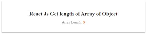 React Array Length Length Of Array Javascript Array Count Size Of