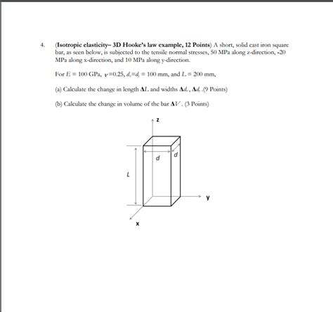 Solved Isotropic Elasticity 3d Hookes Law Example 12
