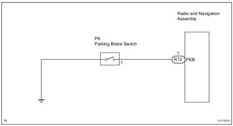Toyota Sienna Service Manual Parking Brake Switch Circuit Diagnostic