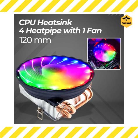 Jual Kipas Cpu Heatsink Heatpipe Led Rgb With Fan Mm Pc Cooler Shopee Indonesia