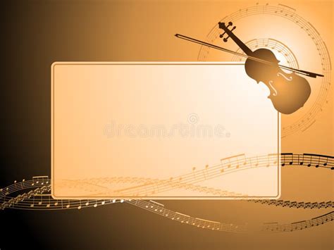 Musical Violin Frame Stock Vector Illustration Of Brown 14215921
