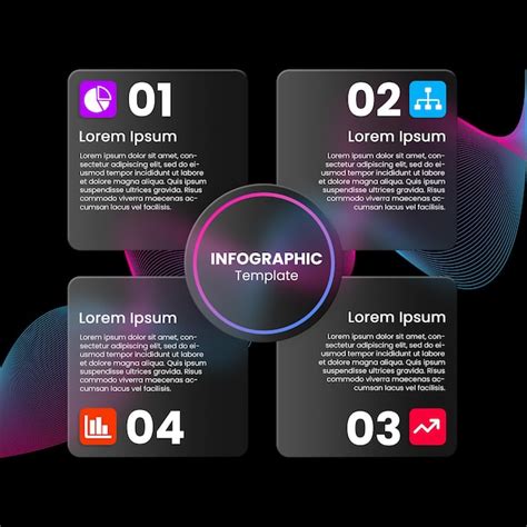 Premium Psd Glassmorphism Infographic Template