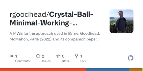 Github Rgoodheadcrystal Ball Minimal Working Example A Mwe For The