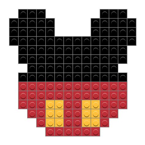 Mickey Mouse Pixel Art 8 Bits