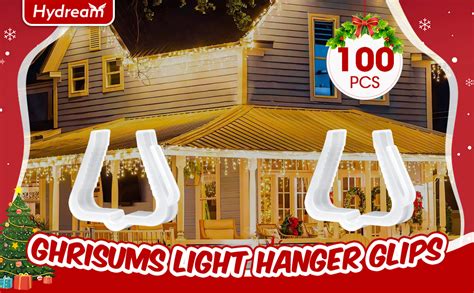 Hydream 100pcs Christmas Light Clips Hooksoutdoor Roof