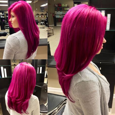 Pravana Vivids Mix By Jacquelyn Marie Hastings At Bii Hair Salon Magenta Hair Hair Color