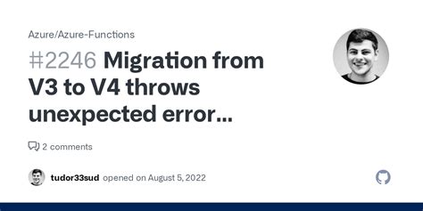 Migration From V To V Throws Unexpected Error Message Issue