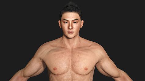 3d Model Aaa 3d Realistic Asian Male 02 Human Rigged Character Vr Ar Low Poly Cgtrader