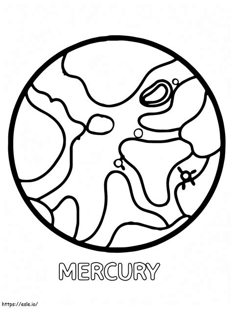 Planet Merkurius Gambar Mewarnai