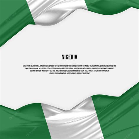 Premium Vector Nigeria Flag Design Waving Nigerian Flag Made Of