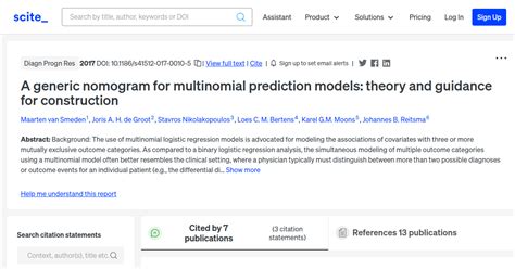 A Generic Nomogram For Multinomial Prediction Models Theory And Guidance For Construction