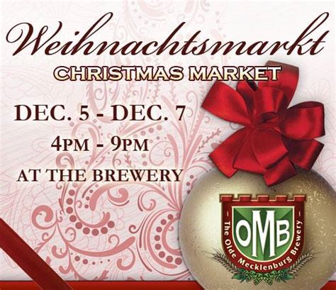 This Weekend In Charlotte Craft Yule Bock Weihnachtsmarkt At Olde Mecklenburg Event Horizon