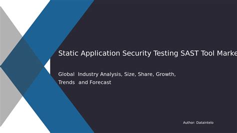 Static Application Security Testing Sast Tool Market Report Global Forecast From 2025 To 2033