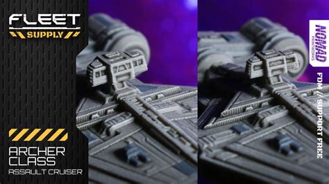 Fleet Supply Archer Class Assault Cruiser Proxy Ship Stl Pack