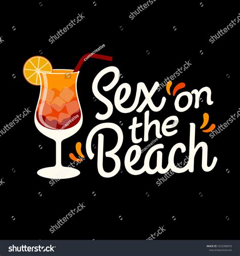 Cocktail Sex On Beach Ingredients Vector Stock Vector Royalty Free