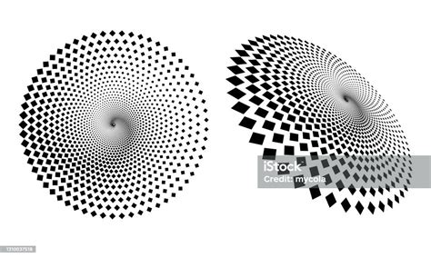 사각형이 있는 추상 벡터 배경입니다 하프톤 효과 나선형 점선 배경 또는 아이콘 0명에 대한 스톡 벡터 아트 및 기타 이미지 0명 건강관리와 의술 검은색 Istock