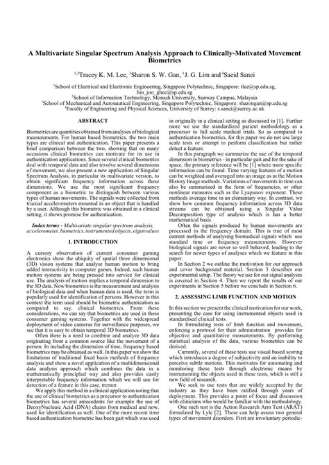 Pdf A Multivariate Singular Spectrum Analysis Approach To Clinically