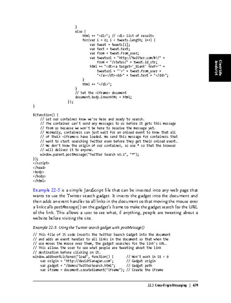 Web Programming Using Java Script Else Html List Of