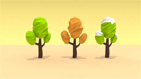 Artstation Trees Pack 05 Game Assets