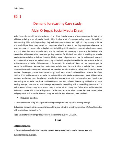 Các D Ng Bài Lms Pdf Moving Average Forecasting