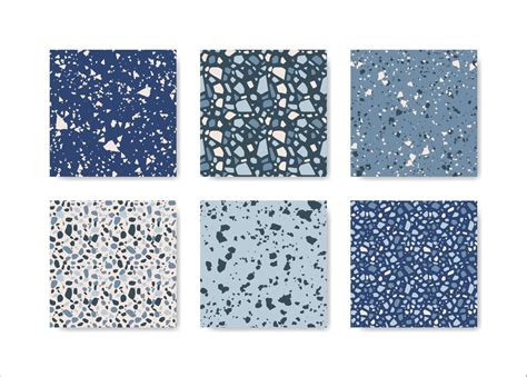Set Of Terrazzo Seamless Patterns Terrazzo Floor Pattern Terrazzo