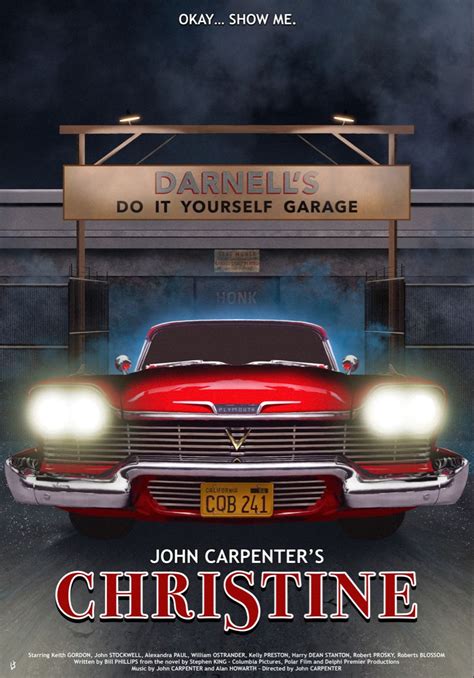 John Carpenters Christine 1983 Alternative Movie Poster Lights On