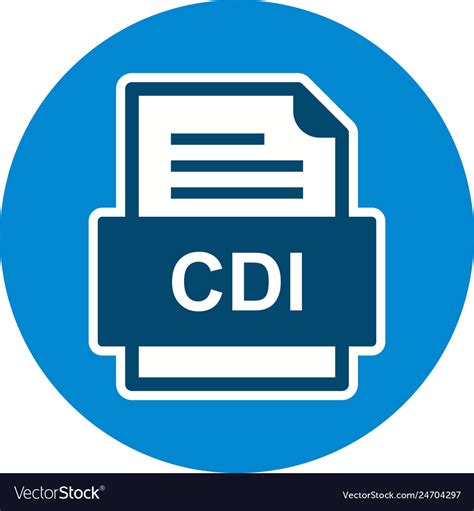 Cdi File Document Icon Royalty Free Vector Image