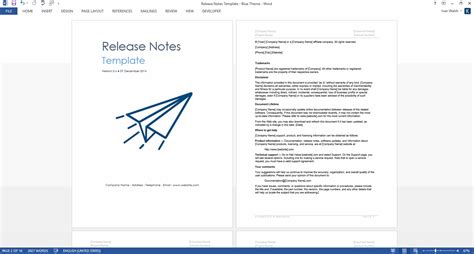 Release Notes Template Ms Wordexcel Ms Office Templates With Ai