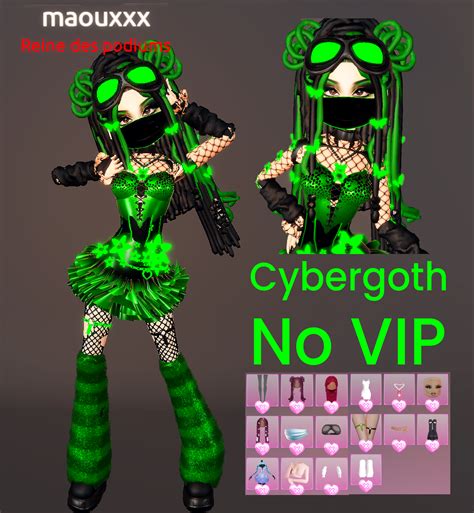 Dti Cybergoth No Vip Cybergoth Outfit Dress To Impress No Vip