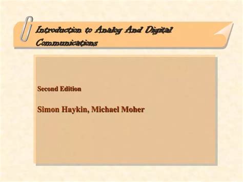 Ppt Introduction To Analog And Digital Communications Powerpoint Presentation Id 4495807