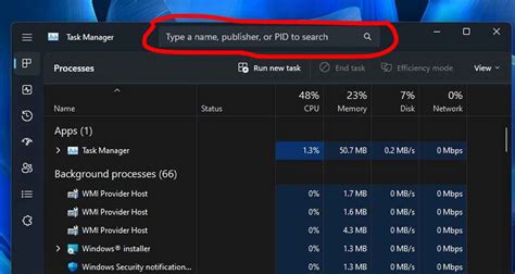 Windows 11 How Is The Task Manager Search Module Activated