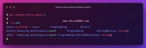 Program To Remove Extra Spaces Between The Words In C