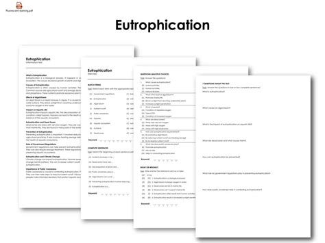 Eutrophication Made By Teachers