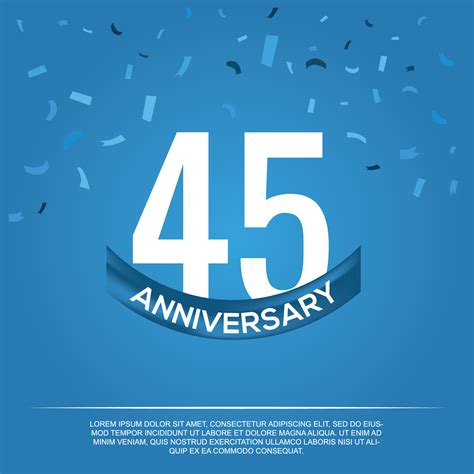Th Anniversary Celebration Vector Design With White Color Numbers And