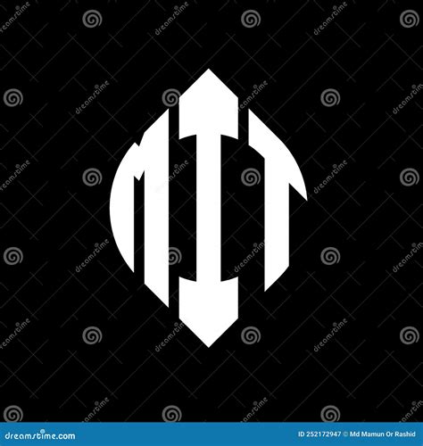 Mit Circle Letter Logo Design With Circle And Ellipse Shape Mit Ellipse Letters With