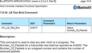 WL MOD BLE Testing With BlueZ Stack Rx And Tx Testing With