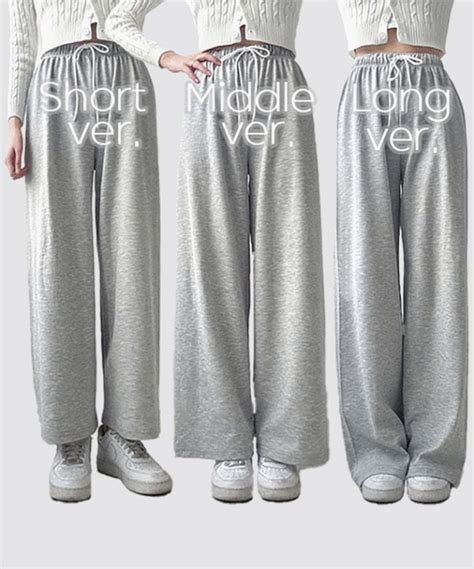 숏기본롱필수템💖12컬러인생핏묶음할인 히트 키작녀 키큰녀 롱 와이드 밴딩 팬츠 바지 트레이닝 추리닝 츄리닝 남여공용 남녀공용 봄 여름 가을 겨울 사계절 에이블리
