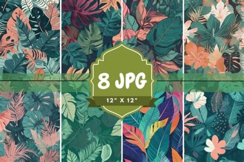 Tropical Leaf Seamless Repeating Pattern Graphic By Antoine · Creative Fabrica