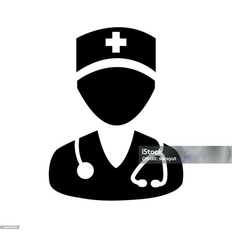 흰색 배경 의사 사람와 청진 기 벡터 일러스트 Eps 10 의사 간호사 아바타 아이콘 벡터 간호사에 대한 스톡 벡터 아트 및 기타 이미지 간호사 건강관리와 의술 구급