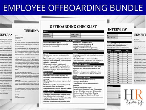 Employee Off Boarding Forms Editable Hr Templates Exit Interview Human