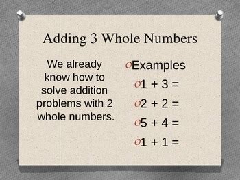 Adding 3 Whole Numbers By Mrs Robillards Resources TPT