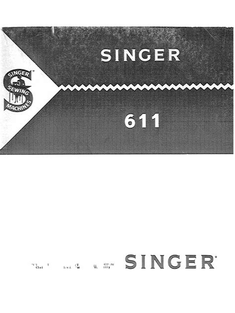 Singer 611 User Manual Pdf Sewing Machine Seam Sewing