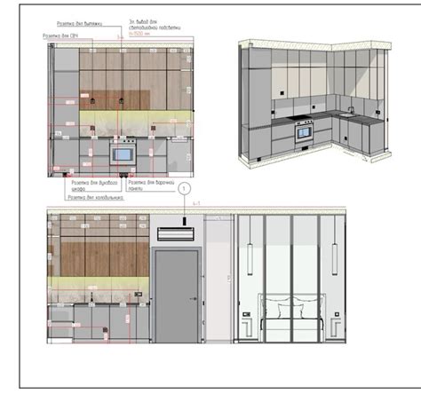Чертежи для дизайн проектов Развёртка кухни In 2024 Italian Interior Design Modern Kitchen