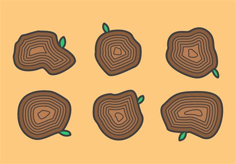 Free Tree Rings Vector Illustration Vector Art At Vecteezy
