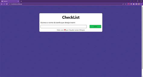 Github Claudioprojectschecklist Checklist Js Css Html